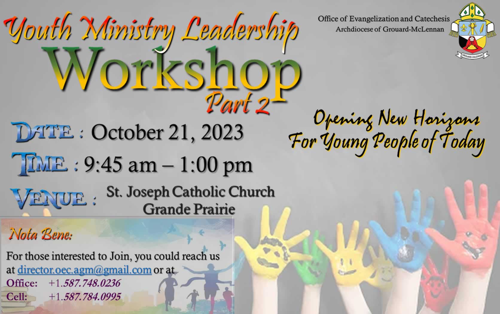 Youth Ministry Leadership Workshop - Part II - St. Joseph Church ...