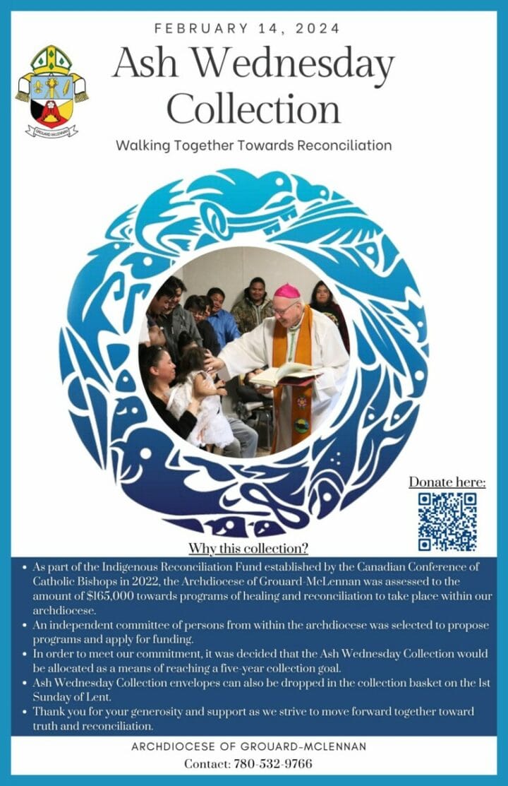 Ash Wednesday Collection 2024 - Catholic Archdiocese of Grouard-McLennan