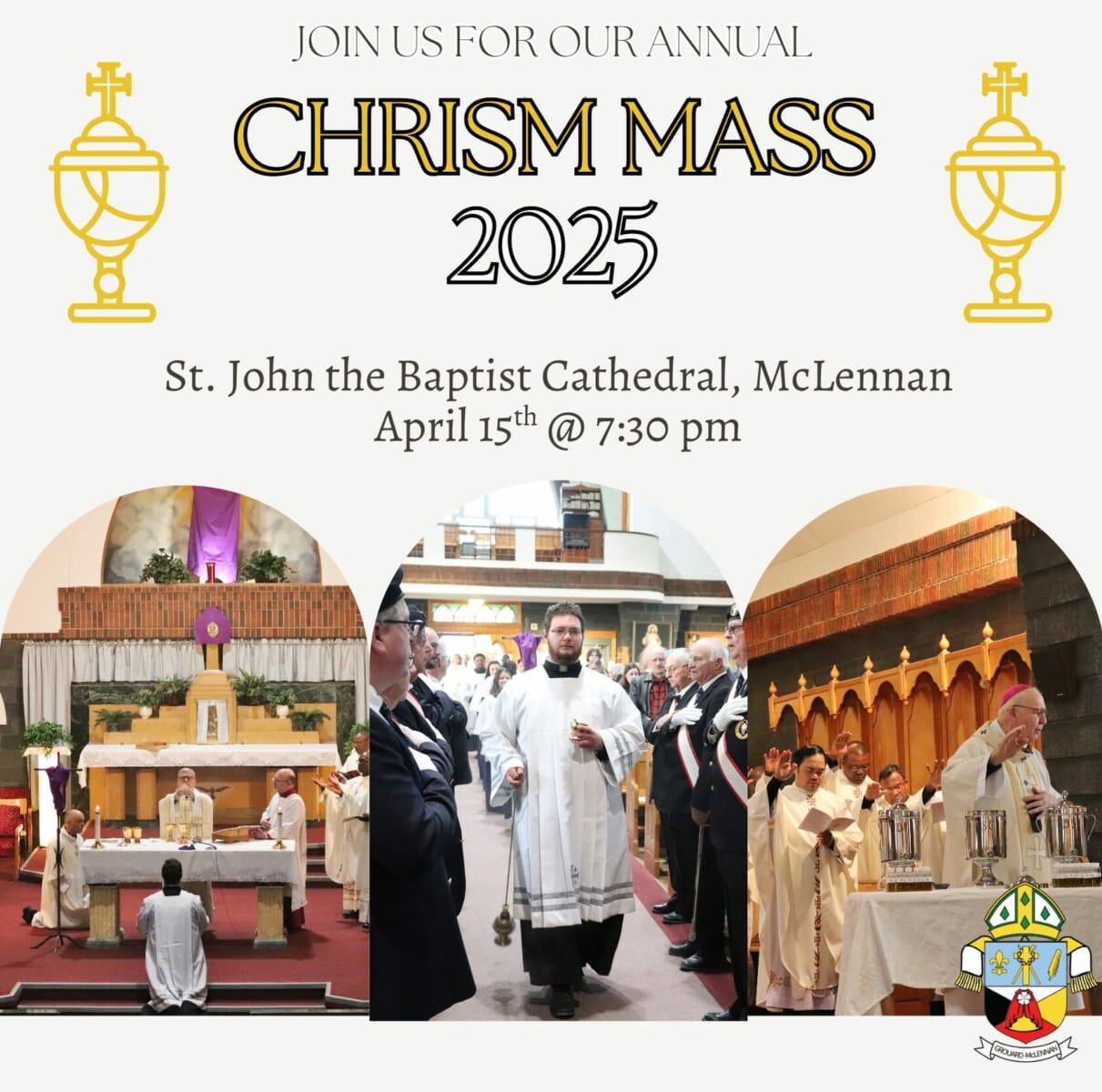 Chrism Mass - St. John the Baptist Cathedral, McLennan - Catholic ...
